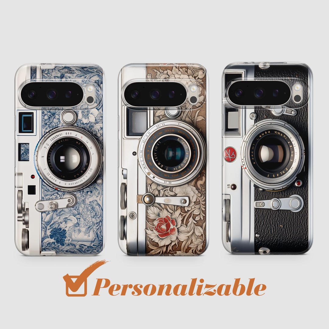 Camera Phone Case Retro Vintage Gadget Floral Cover Fit for Google ...