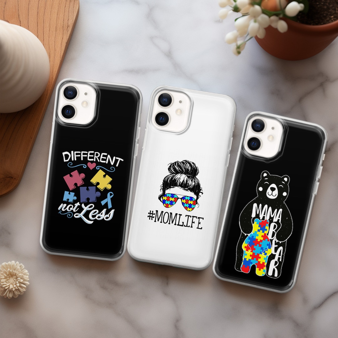 Autism Phone Case Mama Bear Cover Fit for iPhone 17 16 15 14 13 12 Pro ...