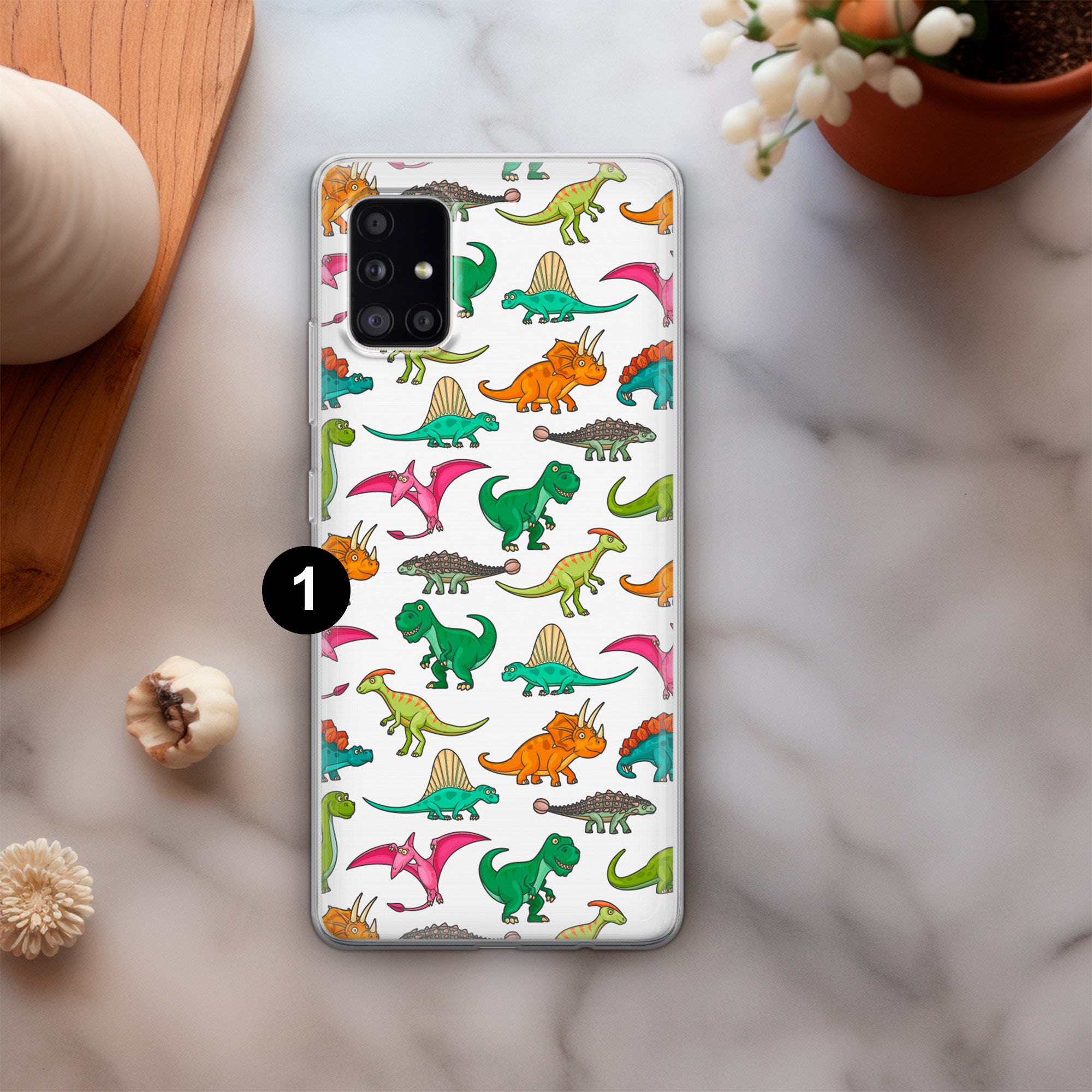 Dinosaur Phone Case Cartoon Dino T-rex Cover Fit for Samsung S25 S24 ...