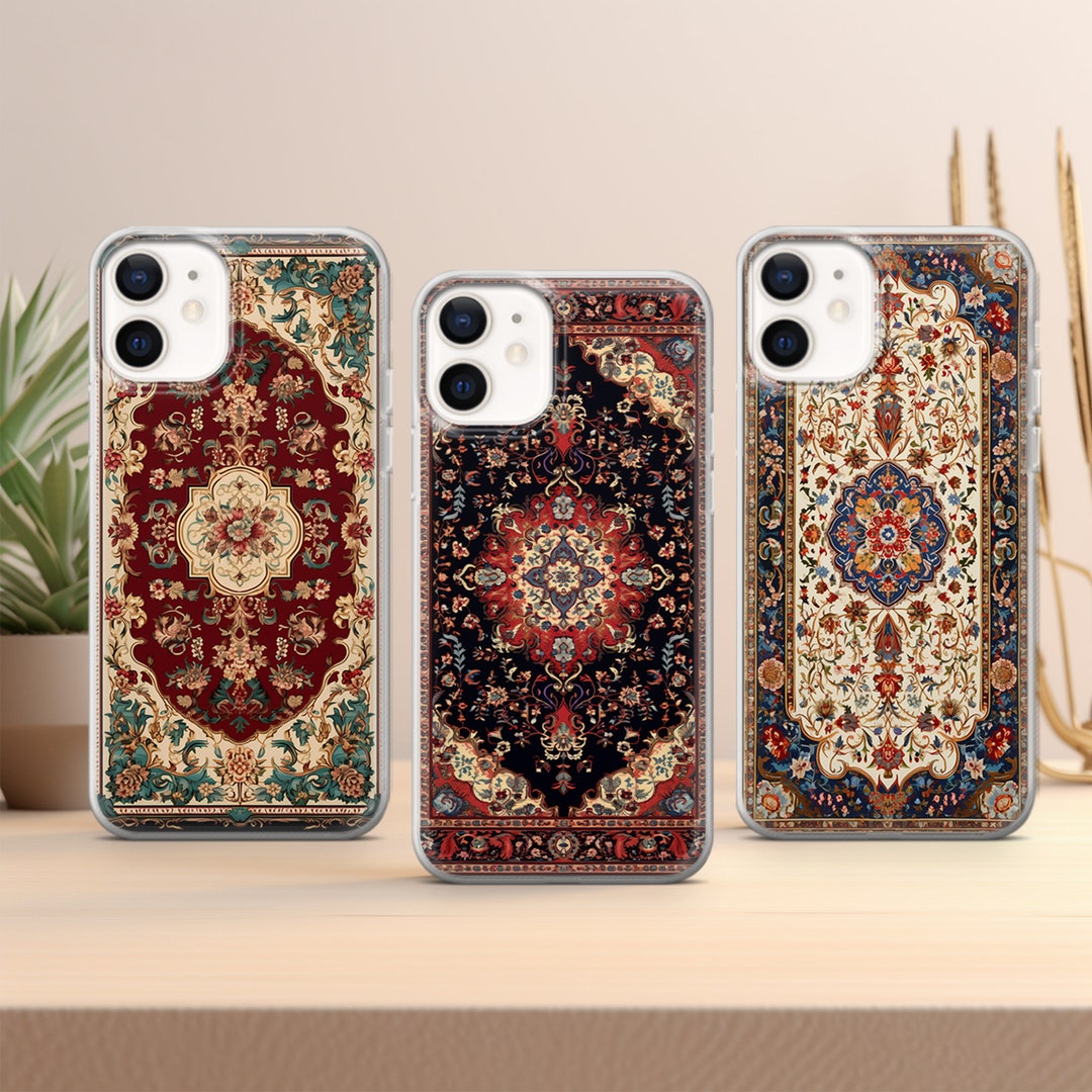 Carpet Phone Case Persian Rug Cover Fit for iPhone 17 16 15 14 13 12 ...