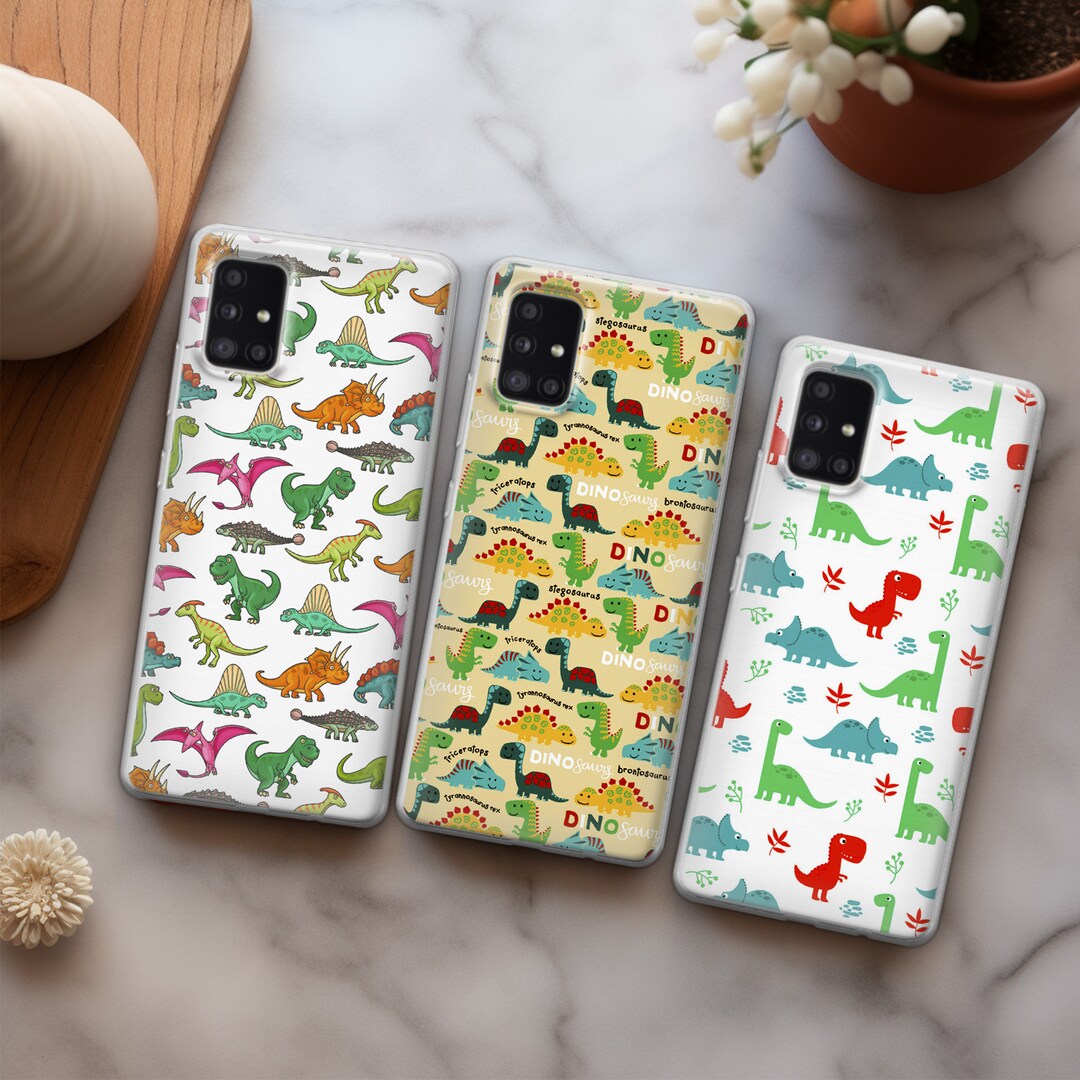 Dinosaur Phone Case Cartoon Dino T-rex Cover Fit for Samsung S25 S24 ...