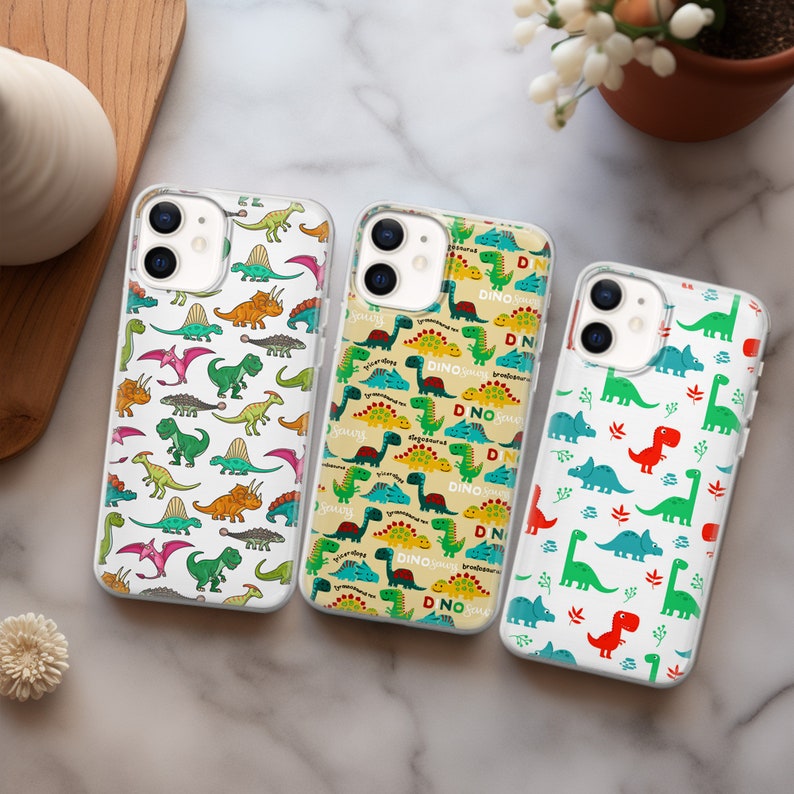 Dinosaur Phone Case Cartoon Dino T-rex Cover Fit for Samsung S25 S24 ...