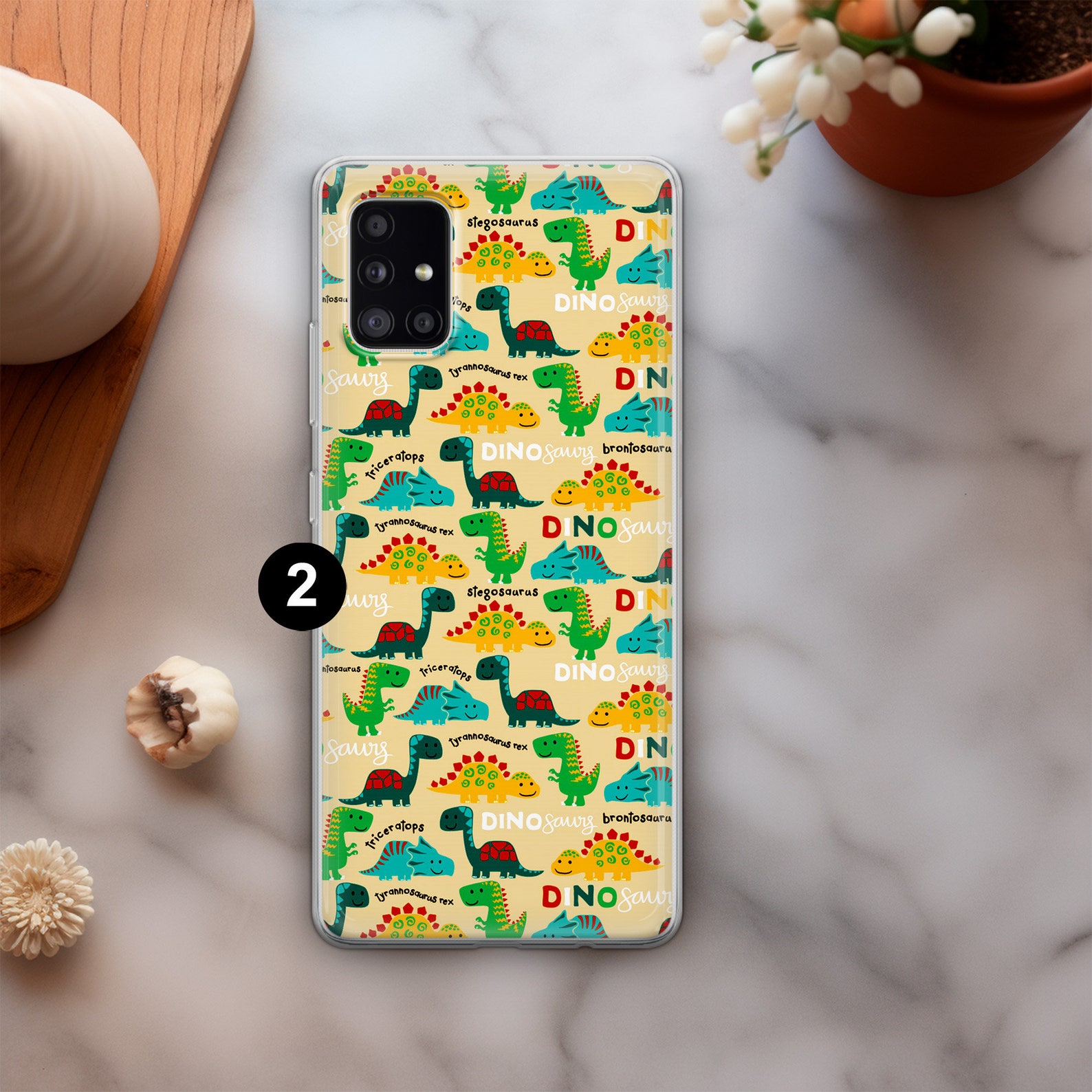Dinosaur Phone Case Cartoon Dino T-rex Cover Fit for Samsung S25 S24 ...