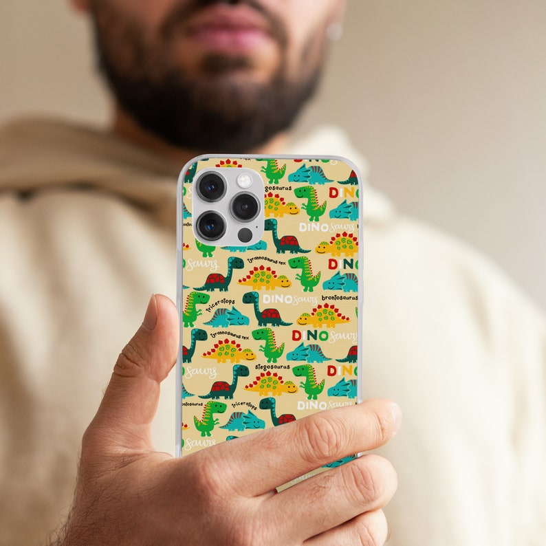 Dinosaur Phone Case Cartoon Dino T-rex Cover Fit for Samsung S25 S24 ...