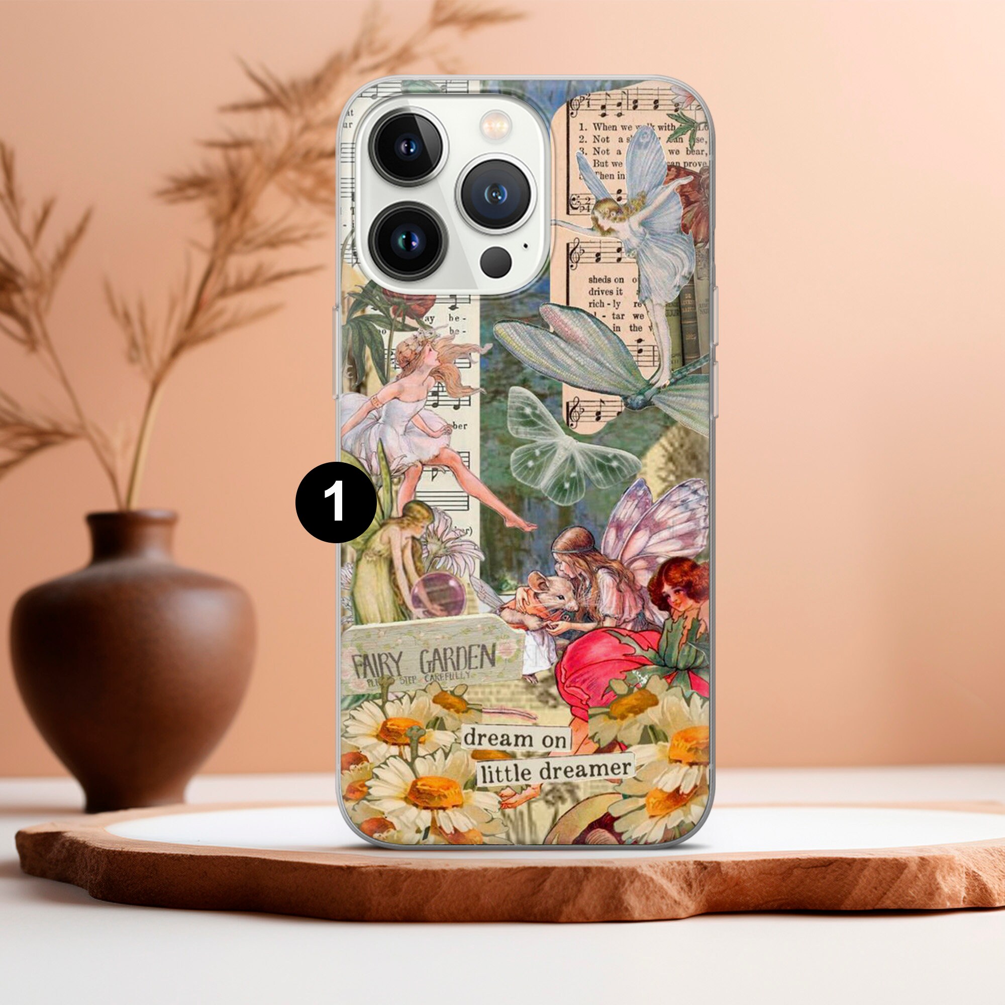 Collage Scrap Phone Case Retro Fairy Cover Fit for iPhone 15 14 13 12 ...
