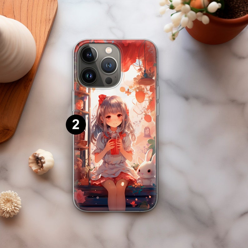 Anime Phone Case Cute Kawaii Girl Cover Fit for iPhone 17 16 15 14 13 ...