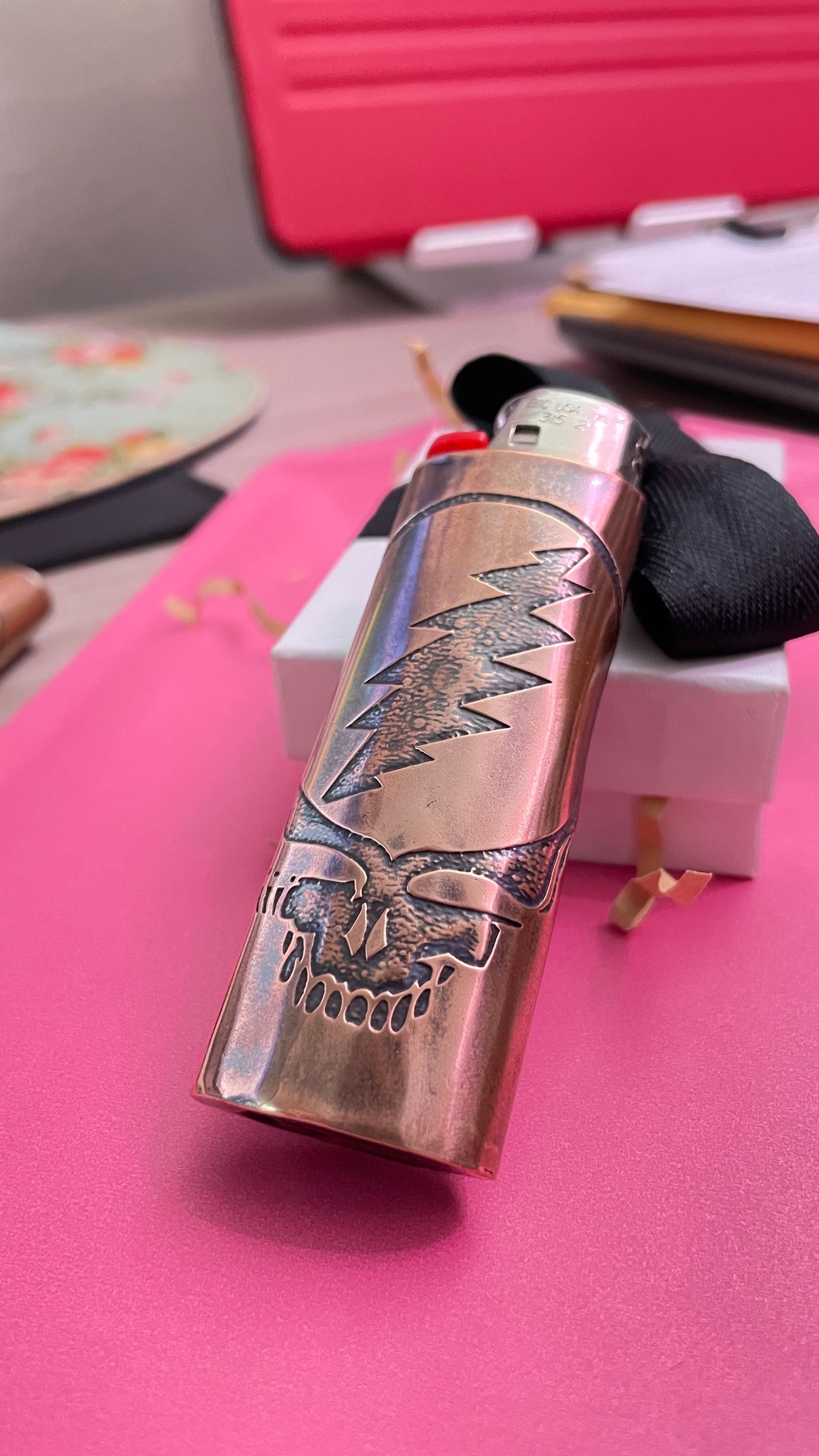 Vintage Brass Lighter Aesthetic Look Steal Your Face Metal Lighter ...