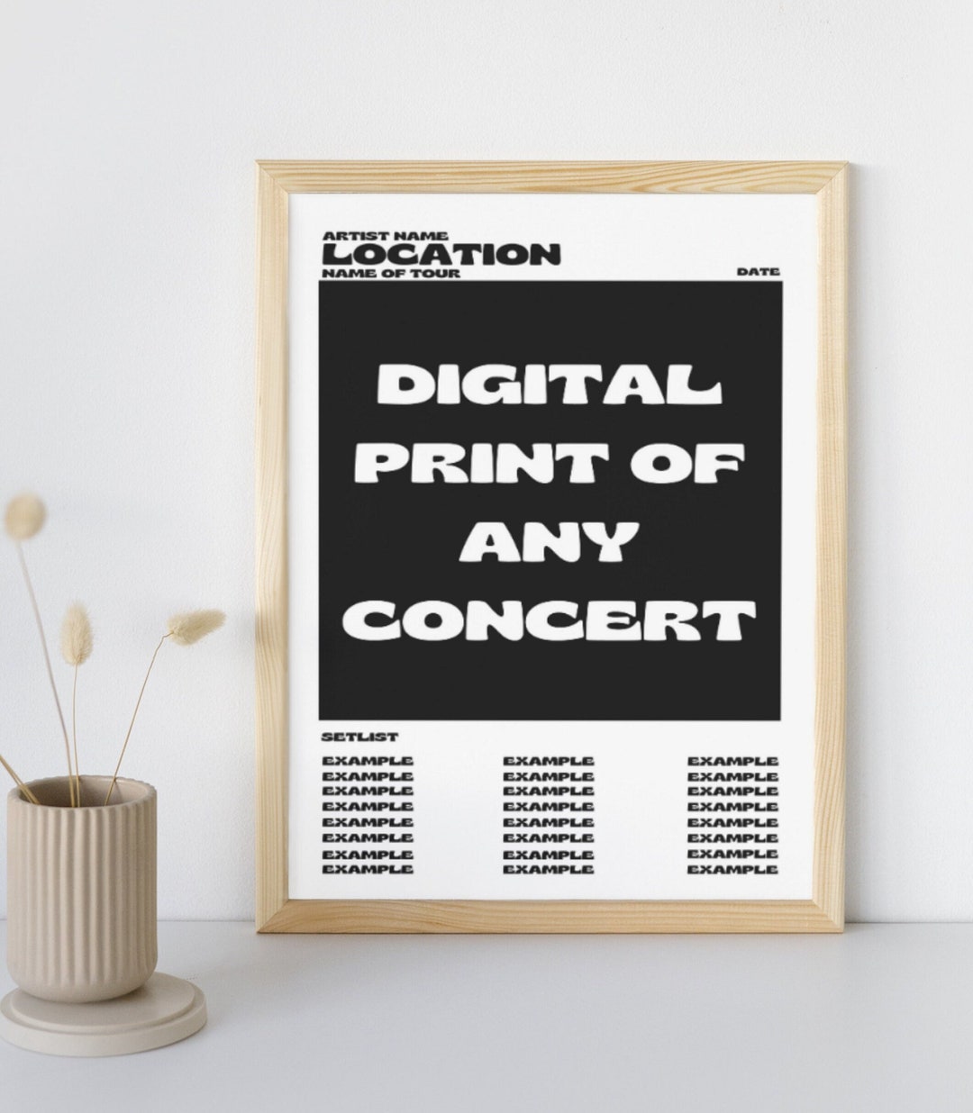 Custom Concert Poster Made for Any Concert, Digital File - Etsy