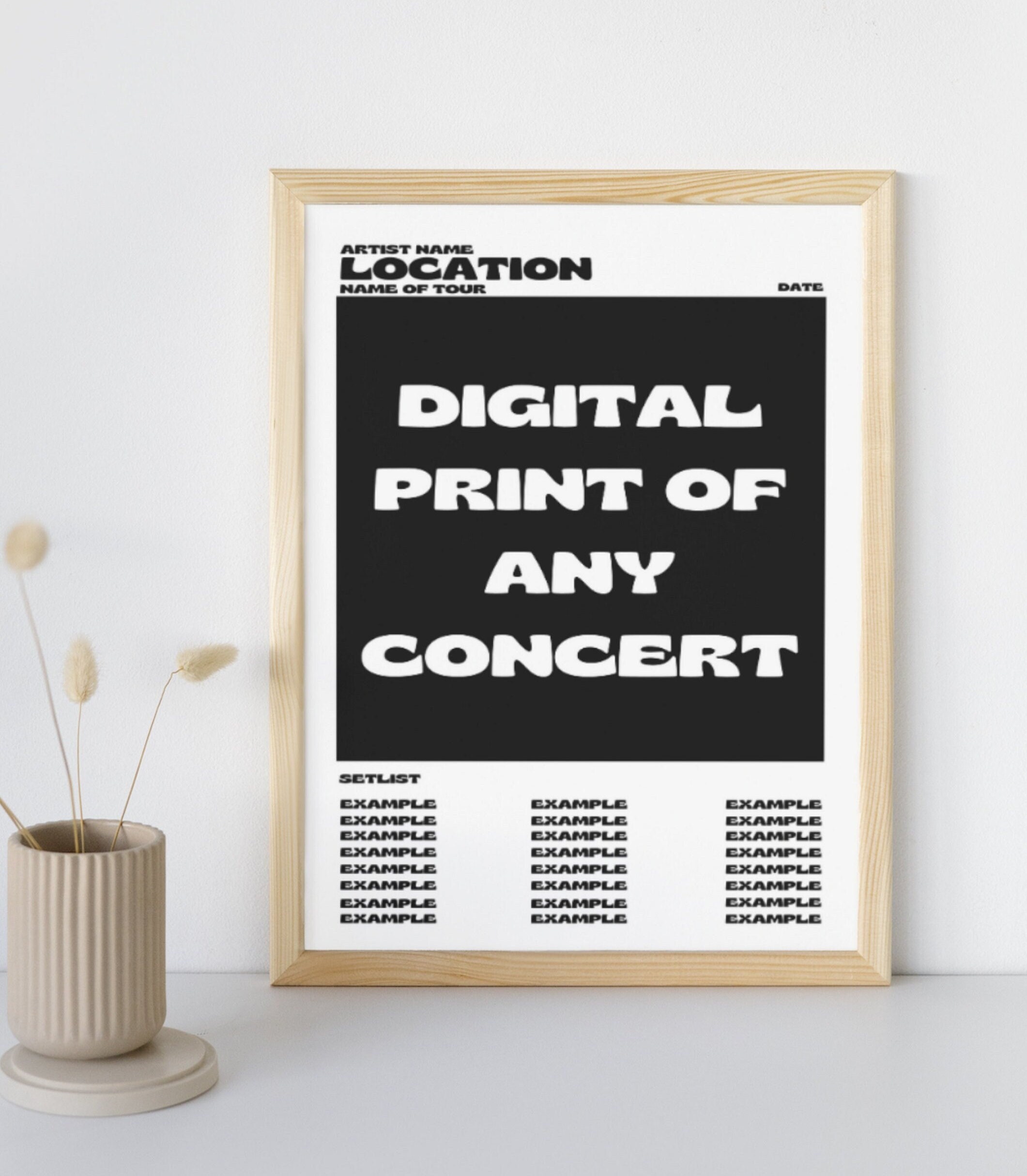 Custom Concert Poster Made for Any Concert, Digital File - Etsy