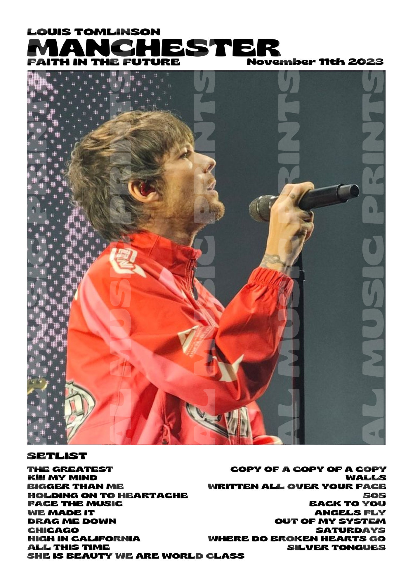 Custom Concert Poster Made for Any Concert, Digital File - Etsy