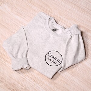 Personalized Logo Embroidered Sweatshirt, Custom Business Logo ...