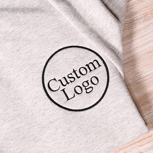 Personalized Logo Embroidered Sweatshirt, Custom Business Logo ...