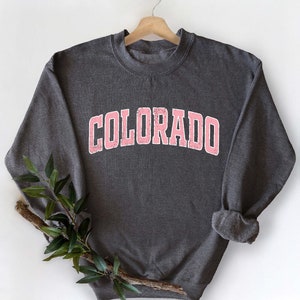 Colorado Sweatshirt, Colorado Pink Print Hoodie, Cute Colorado Fan ...