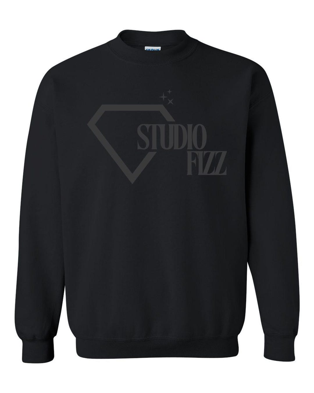 Custom Puff Print Team Name Sweatshirt, Black Sweatshirt With Black ...