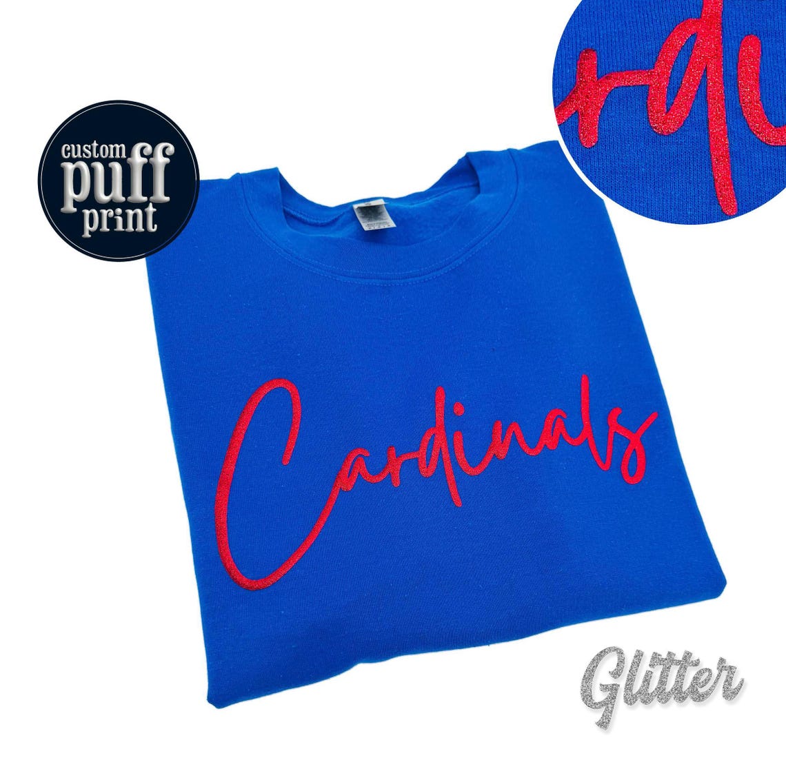 Custom Puff Print Team Name Sweatshirt, Personalized Football Team ...