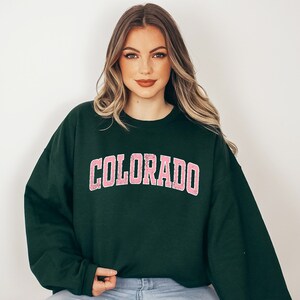 Colorado Sweatshirt, Colorado Pink Print Hoodie, Cute Colorado Fan ...