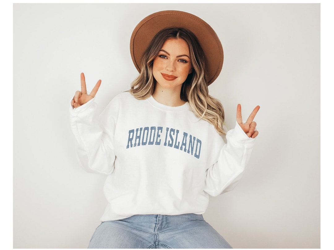 Rhode Island Sweatshirt, Rhode Island Blue Print Hoodie, Cute Rhode ...