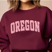Oregon Sweatshirt, Oregon Pink Print Hoodie, Cute Oregon Sweater ...