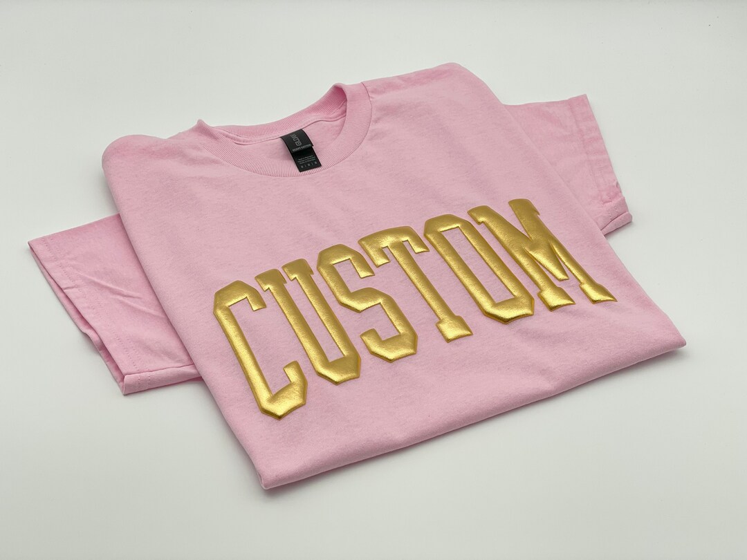 Custom Puff Print Sports Shirt, Puff Print Team Name Shirt, Embossed ...