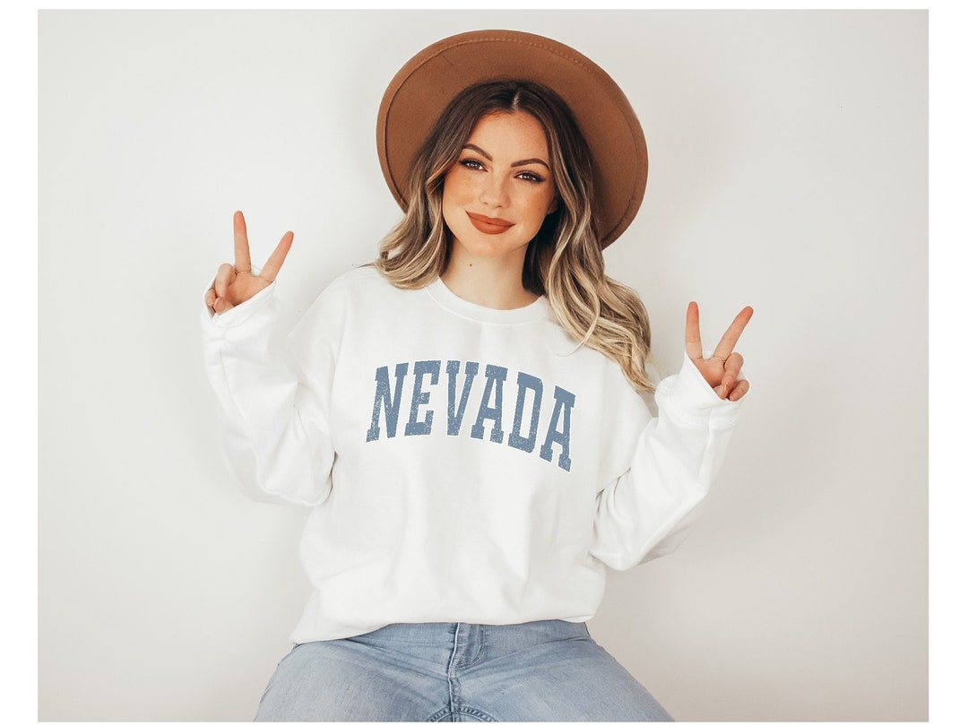 Nevada Sweatshirt, Nevada Blue Print Hoodie, Cute Nevada Sweater ...