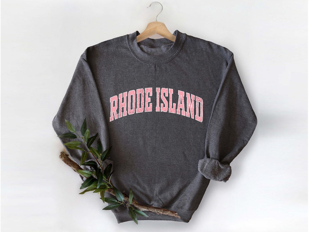 Rhode Island Sweatshirt, Rhode Island Pink Print Hoodie, Cute Rhode ...