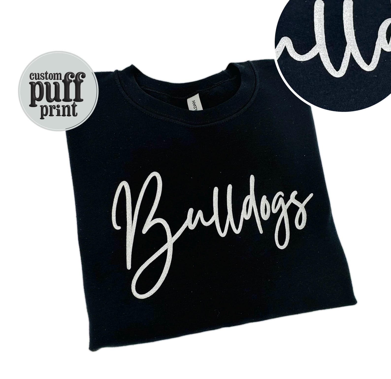 Custom Puff Print Team Name Sweatshirt, Personalized Football Team ...