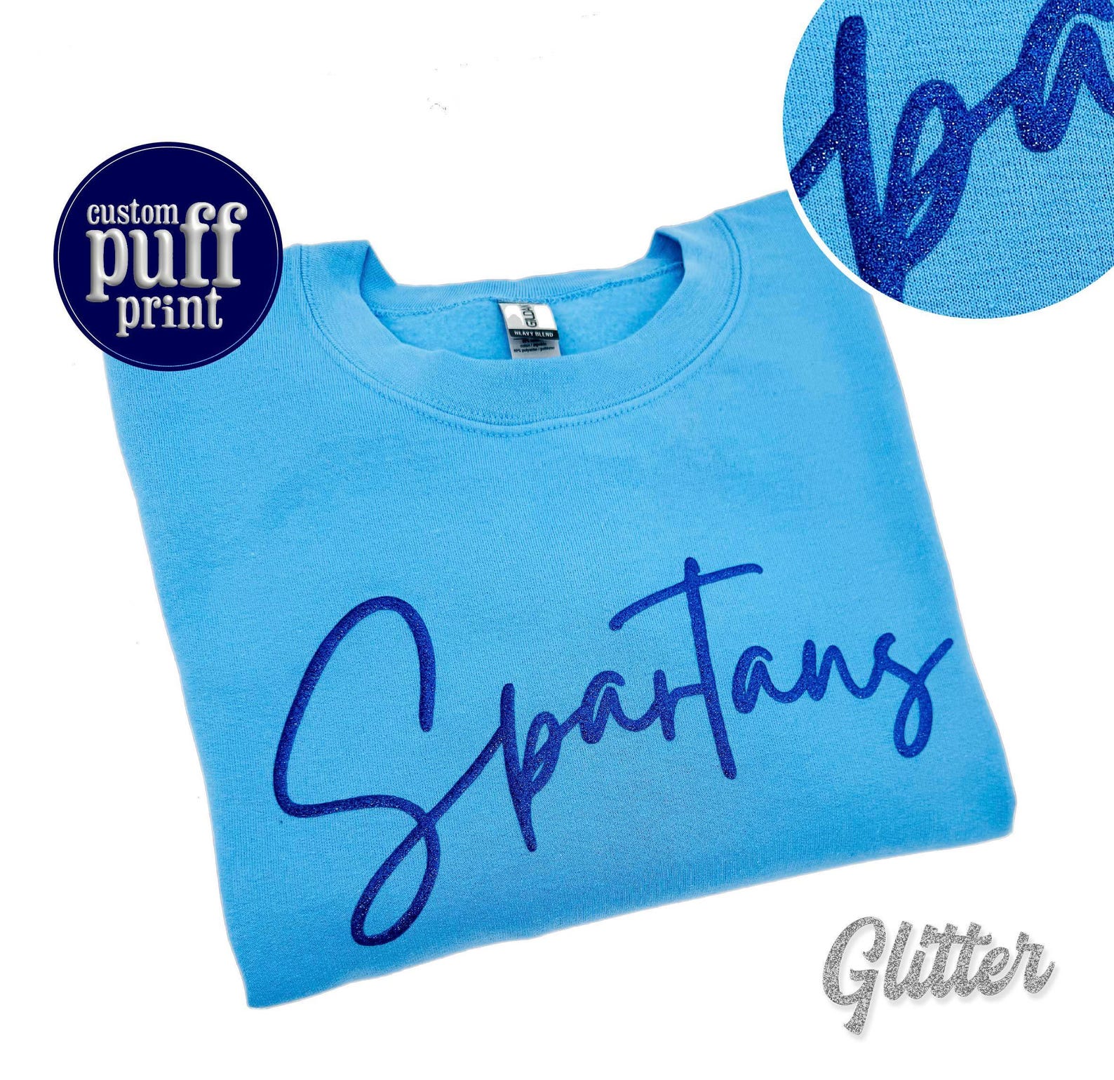 Custom Puff Print Team Name Sweatshirt, Personalized Football Team ...