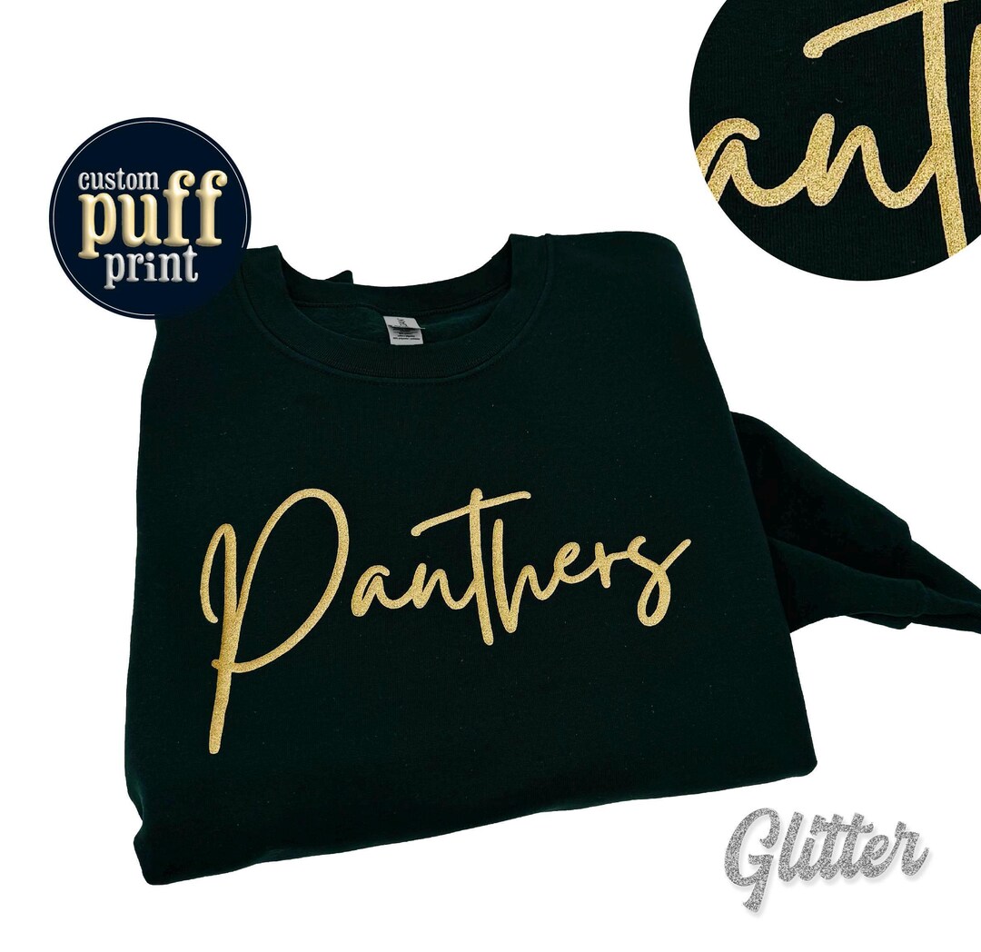 Custom Puff Print Team Name Sweatshirt, Embossed Mascot Sweatshirt ...