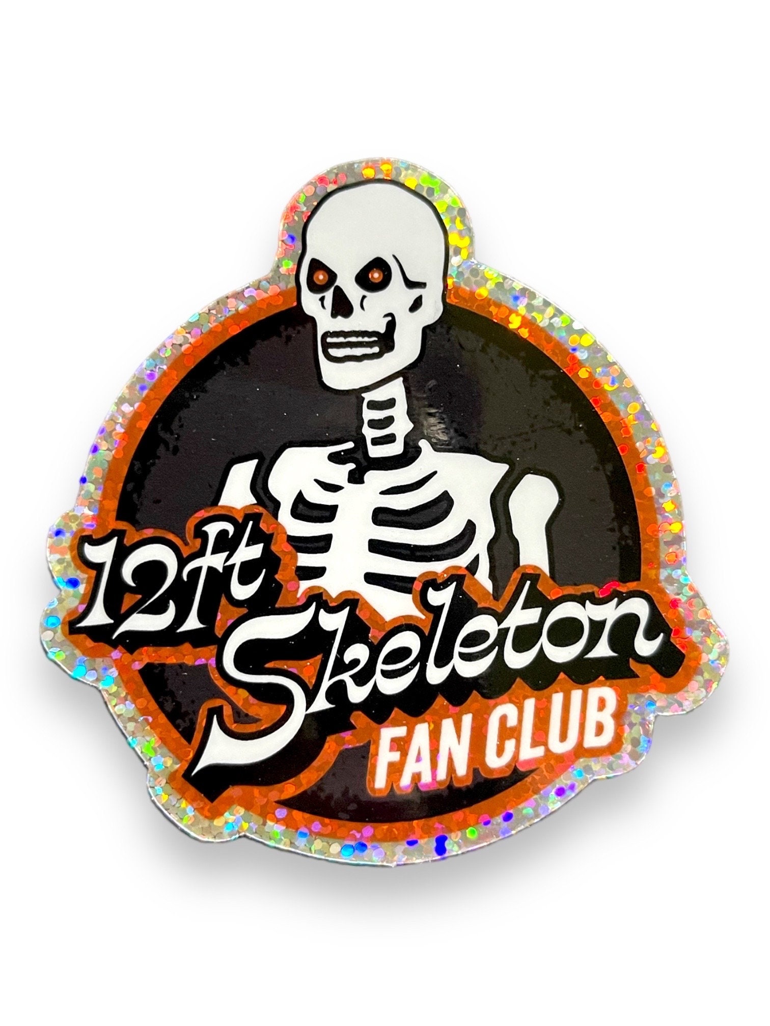 12-ft Skeleton Fan Club Glitter Sticker Halloween - Etsy