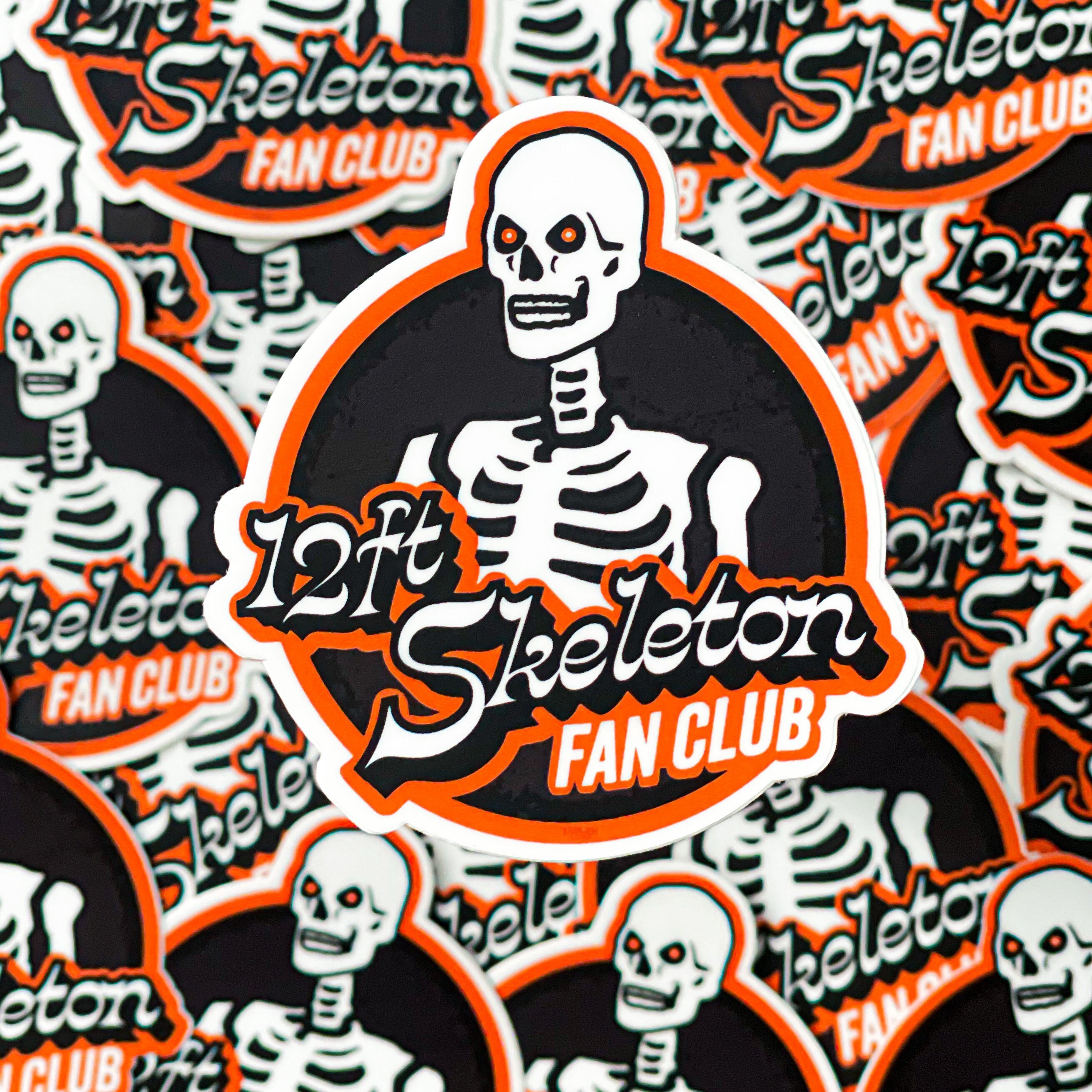 12-ft Skeleton Fan Club Glitter Sticker Halloween - Etsy