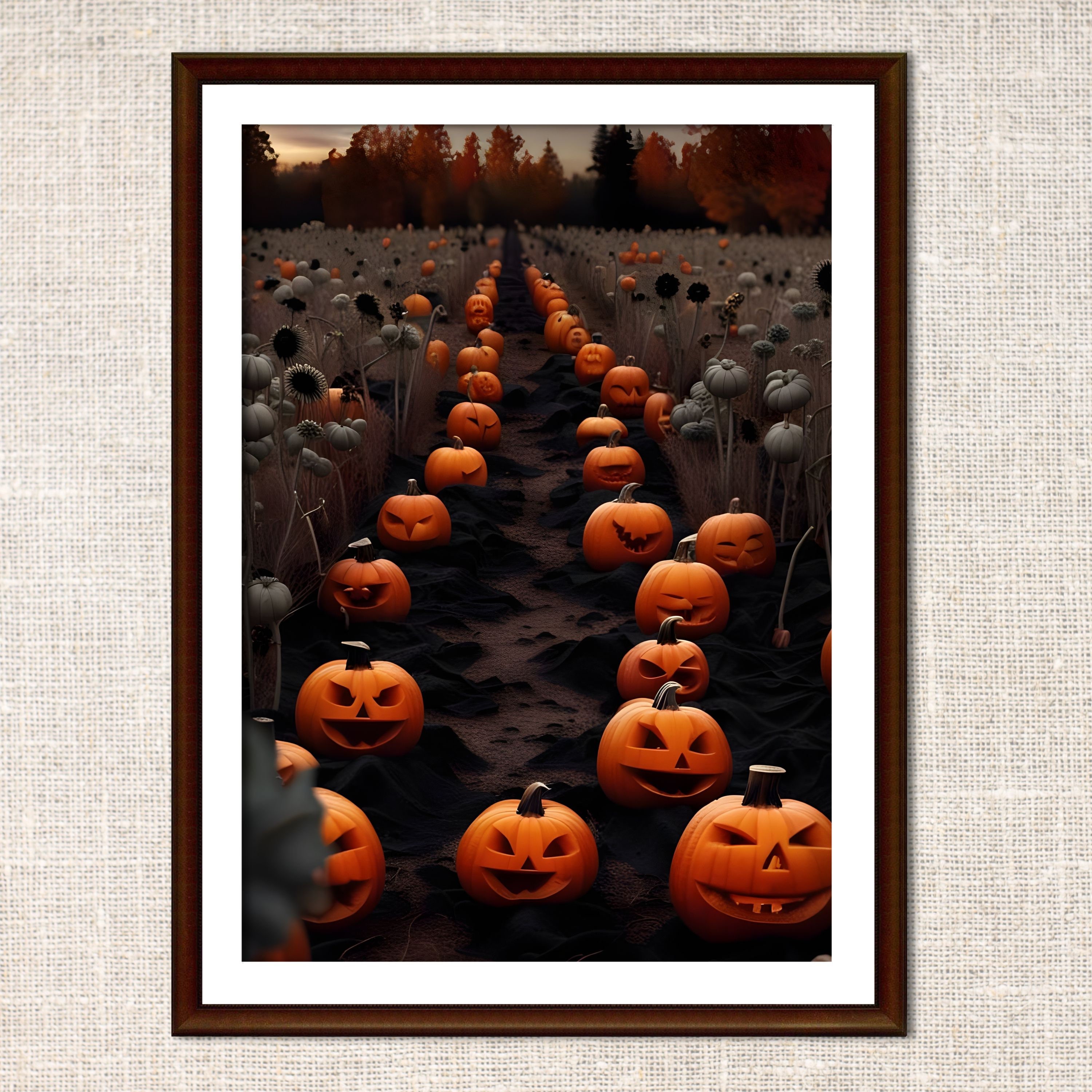 Printable Halloween Wall Art Print Bundle Set, Halloween Haunted House ...