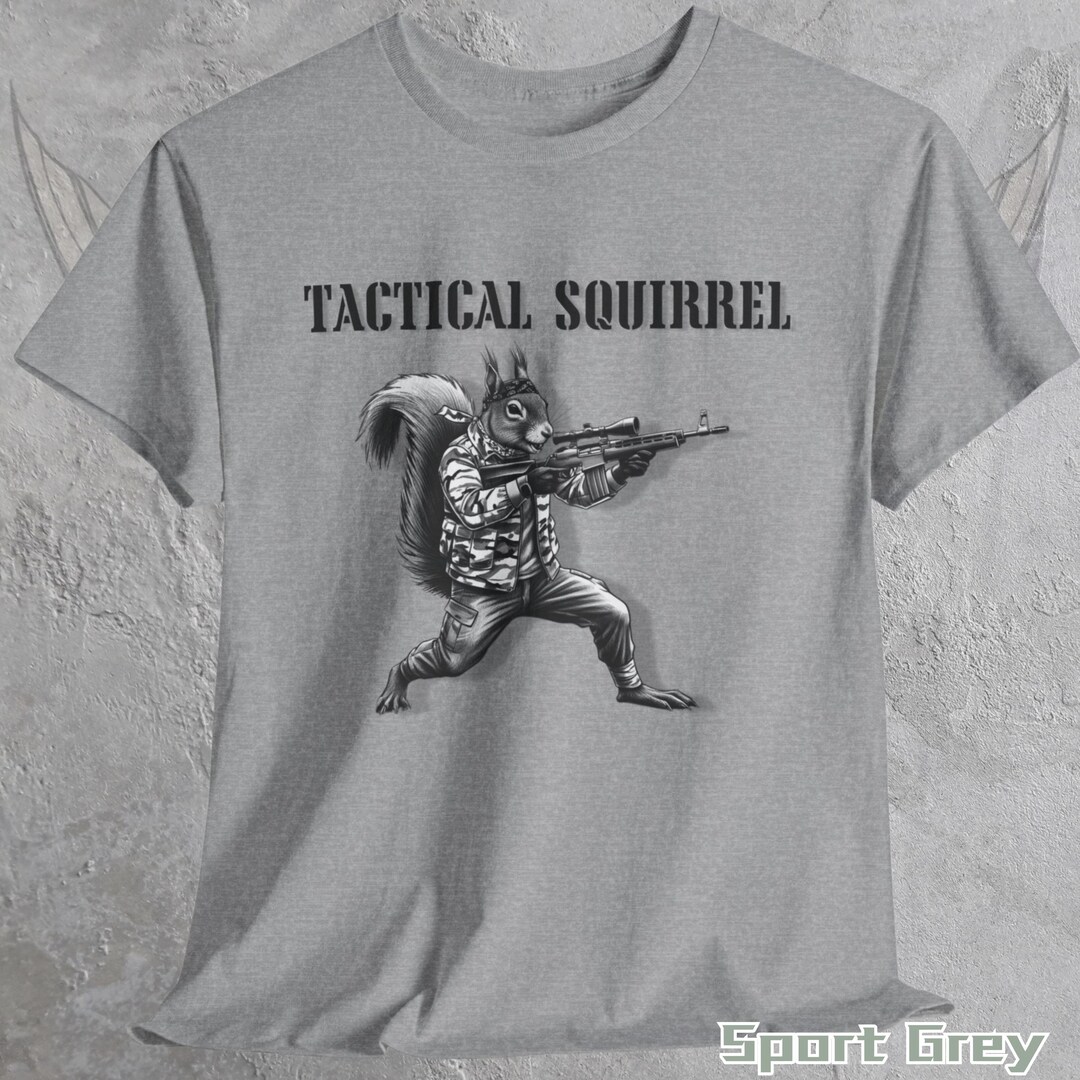 Tactical Squirrel Animal Humor T-shirt, Funny Camouflage Squirrel Tee ...