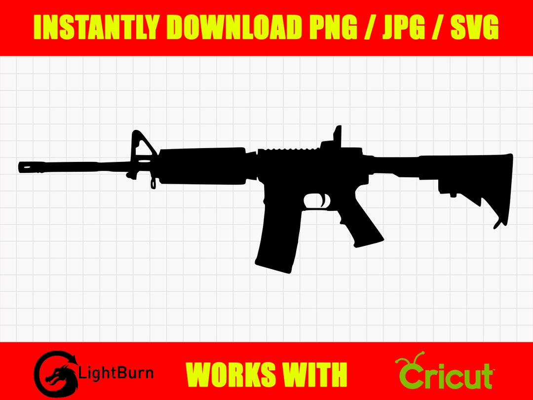 Colt M4 Military Carbine Silhouette Digital Download Svg / Png / Jpg - Etsy