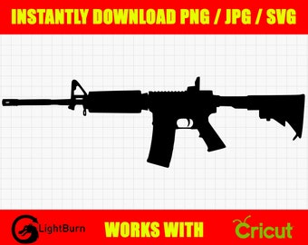M4 Rifle SVG PNG JPG Digital Download - Etsy