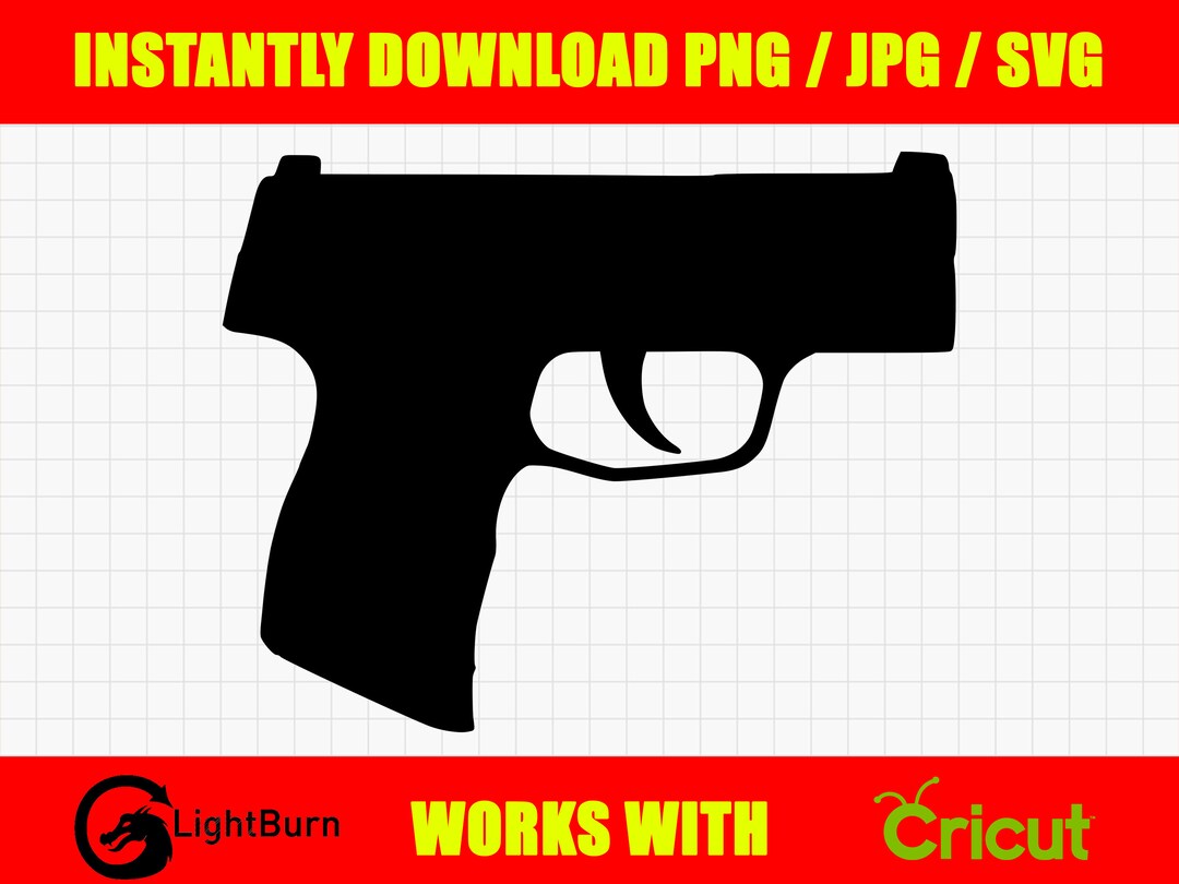 Sig Sauer P365 Pistol Silhouette Digital Download SVG / PNG / JPG - Etsy