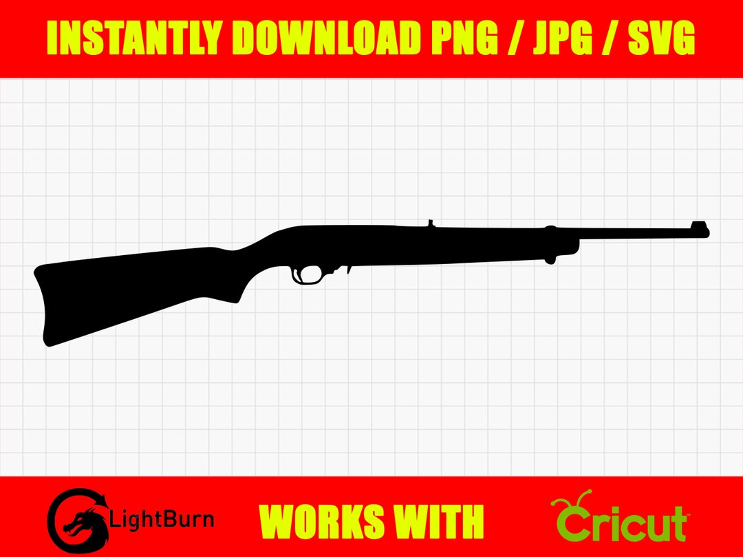 Ruger 10/22 Rifle Silhouette Digital Download PNG / JPG / SVG - Etsy