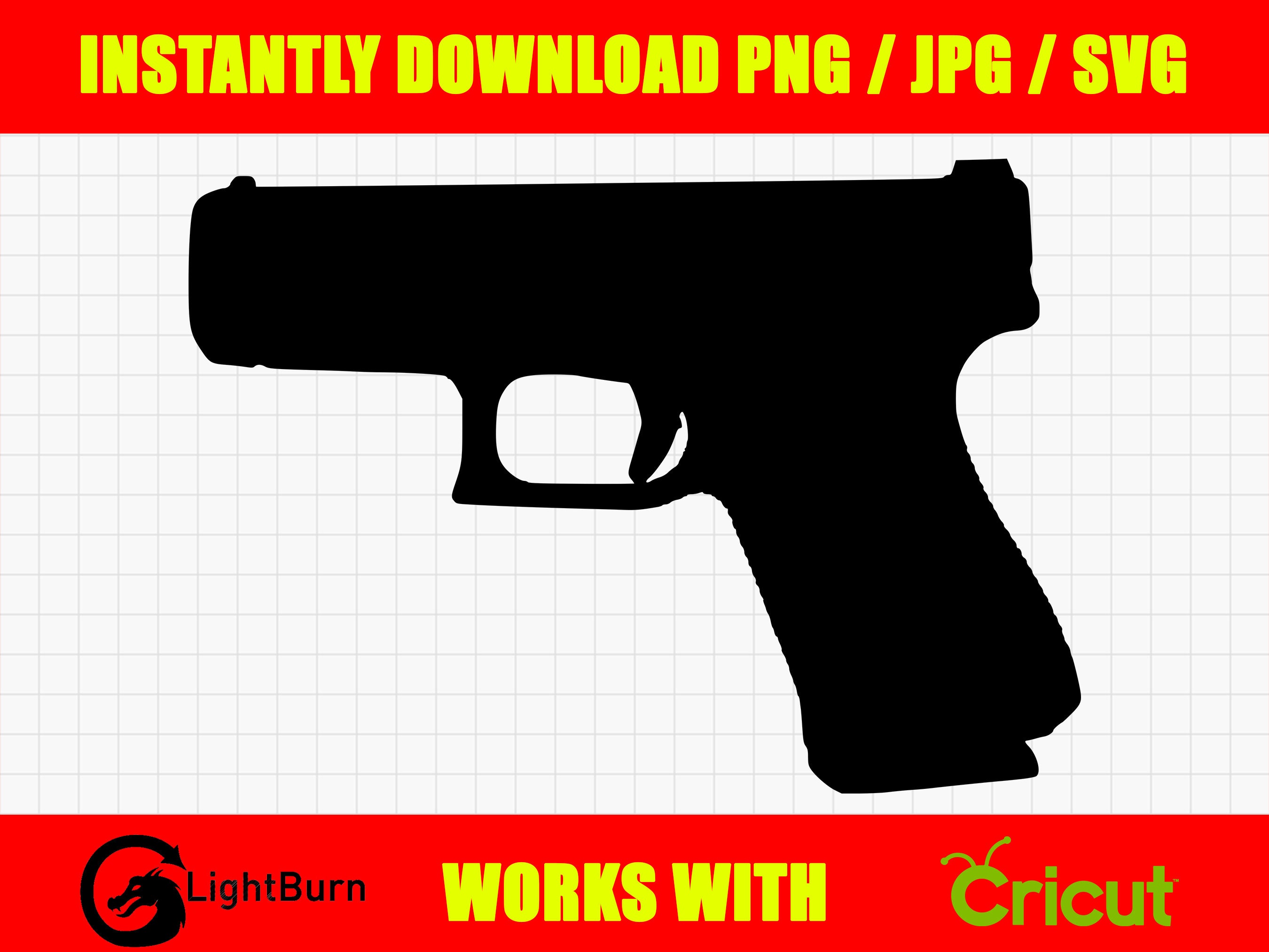 Glock 44 22lr Pistol Silhouette Digital Download PNG / JPG / SVG - Etsy