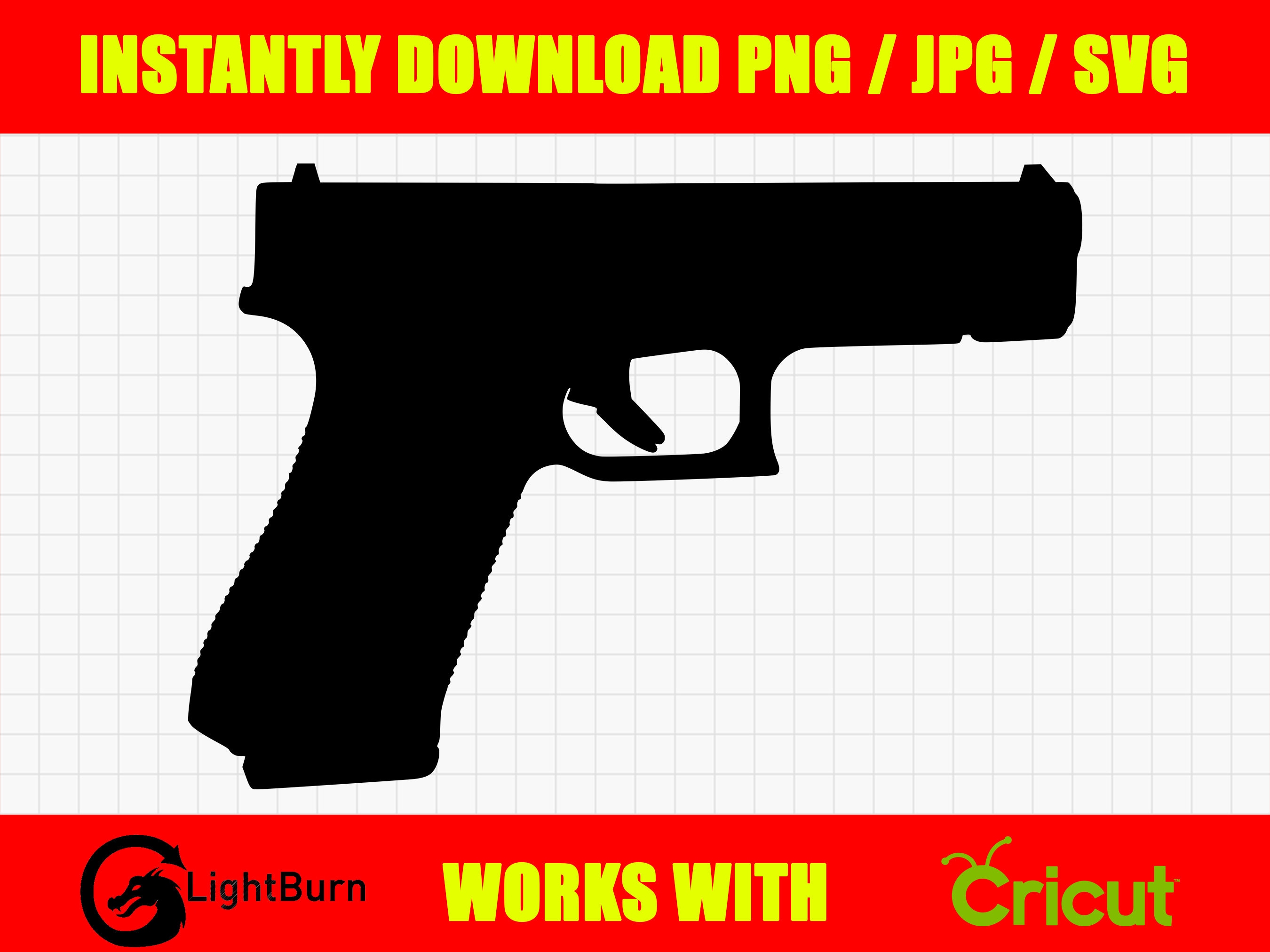 Glock Silhouette Glock Silhouette Stock Illustrations – 171 Glock