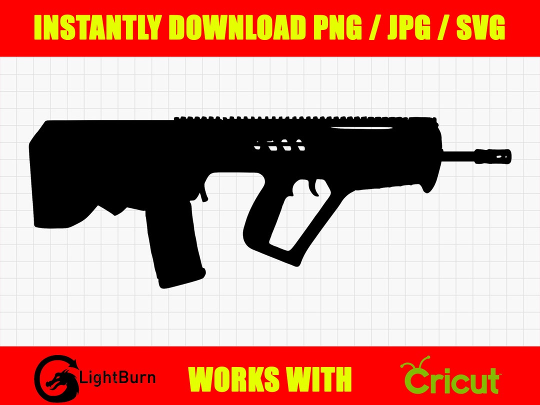 IWI TAVOR SAR Rifle Silhouette Digital Download Svg / Png / Jpg - Etsy