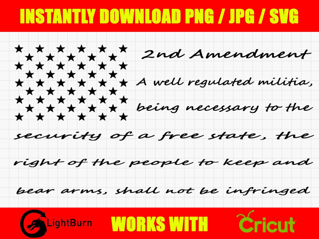 American Flag 2nd Amendment Digital Download SVG PNG JPG - Etsy