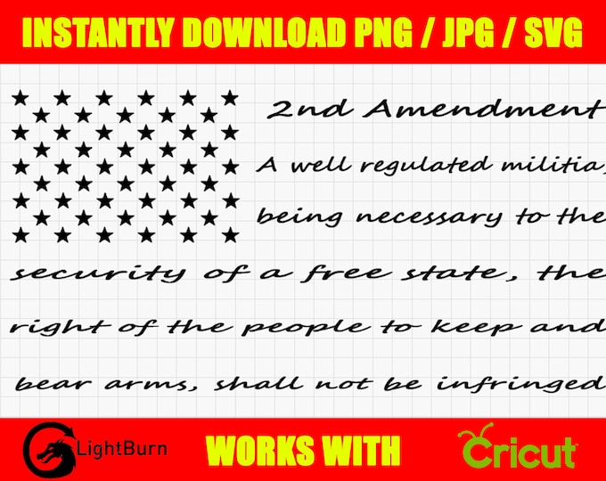 2nd Amendment Flag SVG Cricut Cut Files SVG Shirt SVG - Etsy Canada