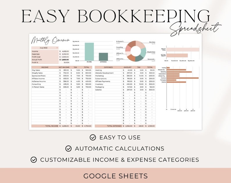 Small Business Bookkeeping Template Business Bookkeeping Spreadsheet ...