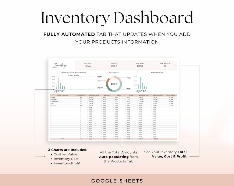 Inventory Tracker Spreadsheet Inventory Management Inventory Sheet ...