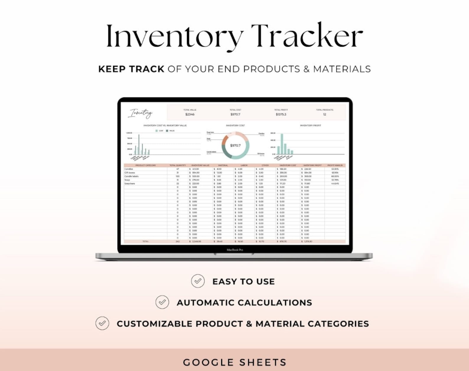 Inventory Tracker Spreadsheet Inventory Management Inventory Sheet ...