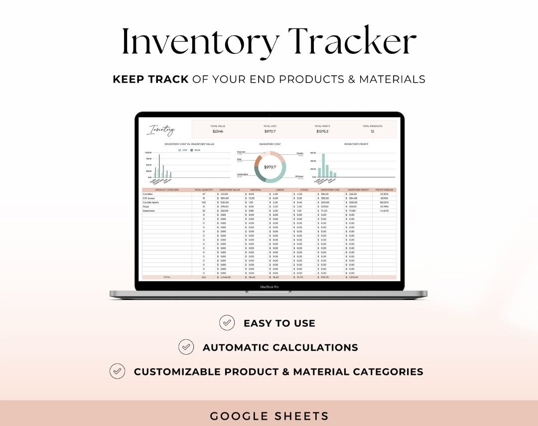 Inventory Tracker Spreadsheet Inventory Management Inventory Sheet ...