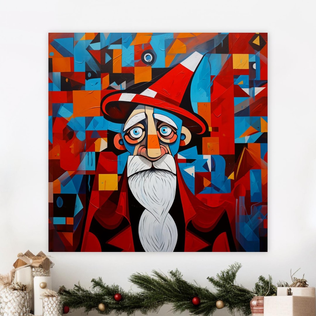 Canvas Print Picasso Santa Christmas Wall Decor Art Prints Gifts ...