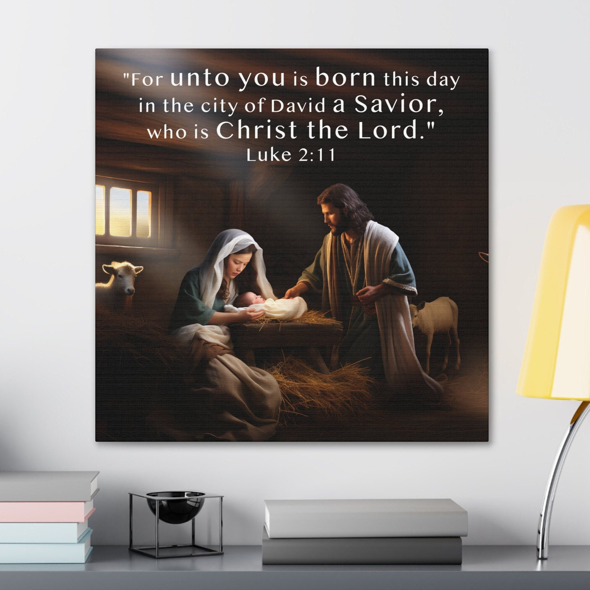 Christmas Nativity Canvas Print Wall Decor Art Christian Aesthetic ...