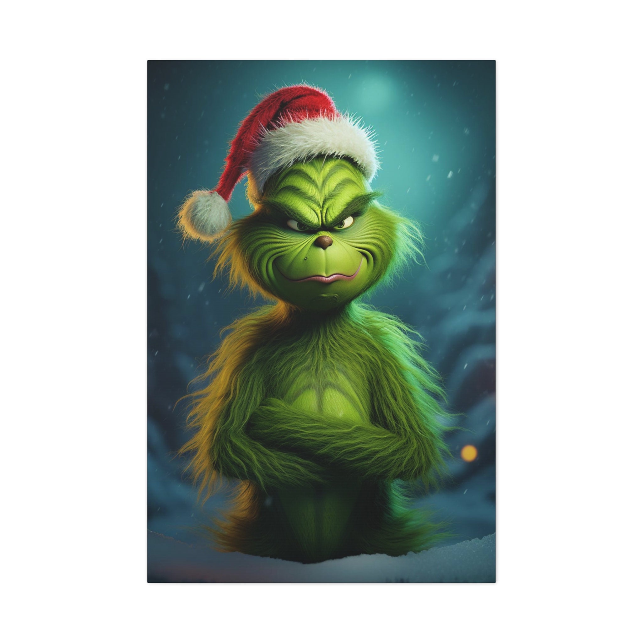 The Grinch Canvas Print Wall Decor Art Grinch Aesthetic Christmas ...