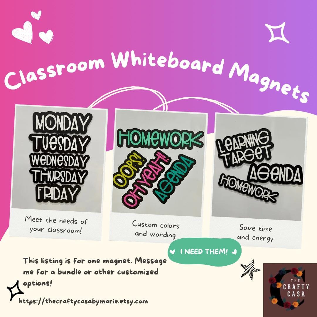 Classroom Whiteboard Magnets - Etsy