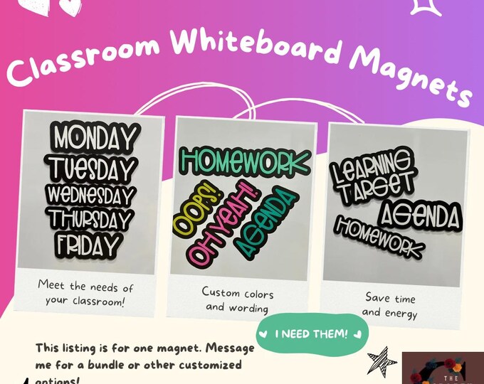 Classroom Whiteboard Magnets - Etsy